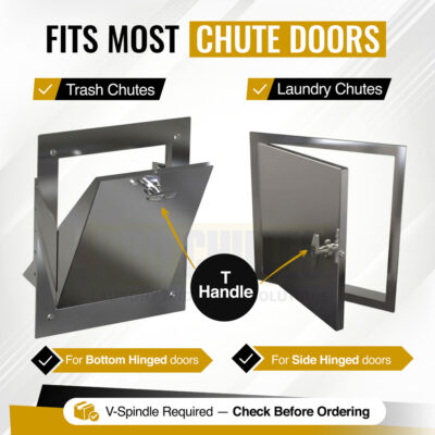 Trash Chute T Handles and Laundry Chute Door - Pro Chutes