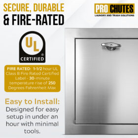 15 x 18 Trash Chute Doors - Universal - Stainless Steel Bottom Hinged ...